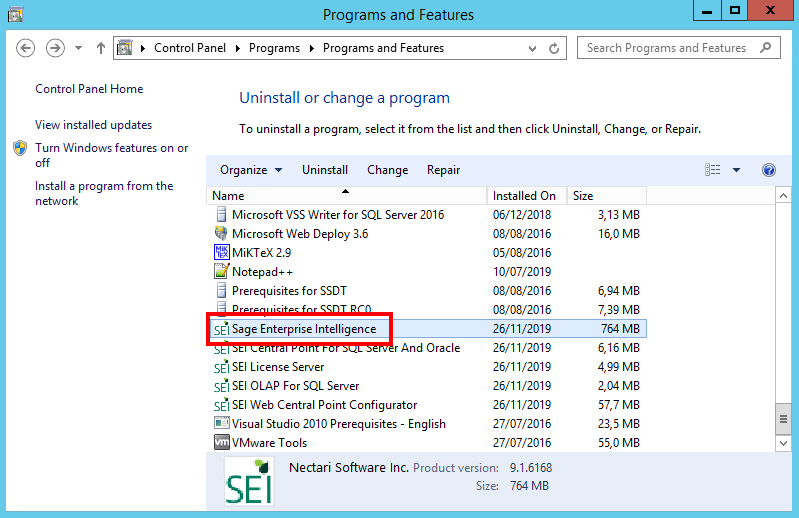 Désinstaller la Version Précédente